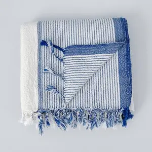 HOME & LOFT Tribeca Towel - Ivory Blue