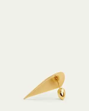 Alaïa Half Heart-shaped Stud Earrings - Argent