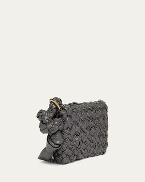 Bottega Veneta Small Kalimero Leather Shoulder Bag - Black