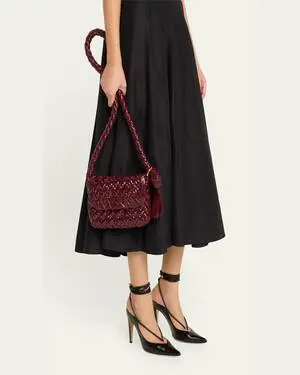 Bottega Veneta Small Kalimero Leather Shoulder Bag - Black