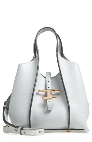 TOD'S T Timeless Mini Shopping Bag - Cromo Chiaro