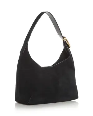 Madewell Puff Suede Shoulder Bag - Juniper Berry