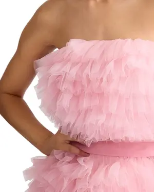 Zac Posen Wicked X Textured Tulle Mini Dress