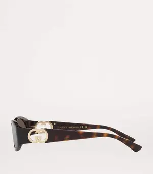 Gucci Injected Gg1660s Sunglasses - Brown