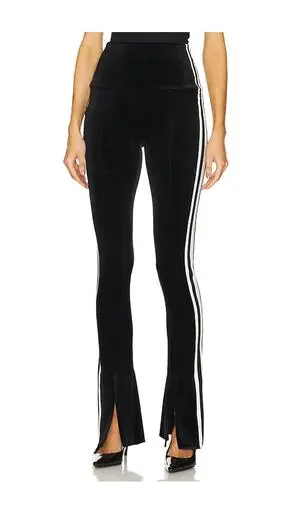 Norma Kamali Side Stripe Spat Legging In Black