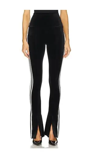 Norma Kamali Side Stripe Spat Legging In Black