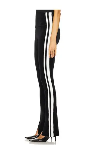 Norma Kamali Side Stripe Spat Legging In Black