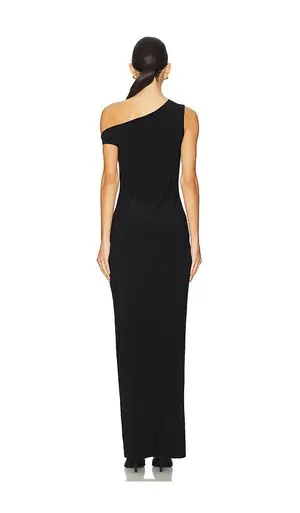 Norma Kamali Drop Shoulder Fitted Gown