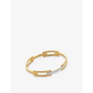 Monica Vinader Signature Link Lab-grown Diamond Bangle - Yellow Gold