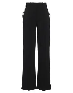 Pinko Wide-leg Crepe Pants - Black