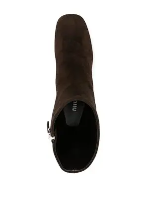 Miu Miu 95mm Suede Ankle Boots