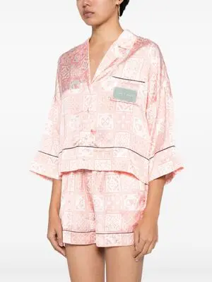 Off-White Graphic-print Satin Shirt