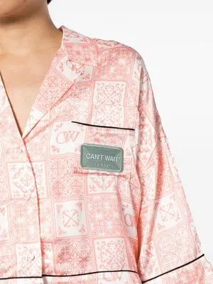 Off-White Graphic-print Satin Shirt