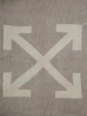 Off-White Logo Blanket - Taupe/beige