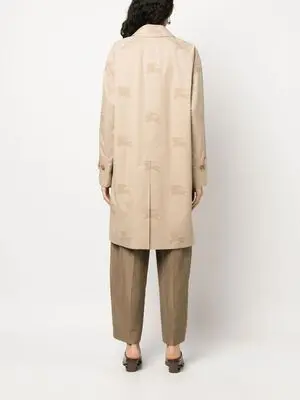 Burberry All-over Embroidered Cotton Coat