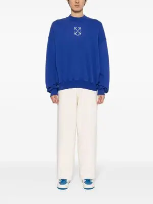 Off-White Arrows Beaded Cotton Sweatshirt