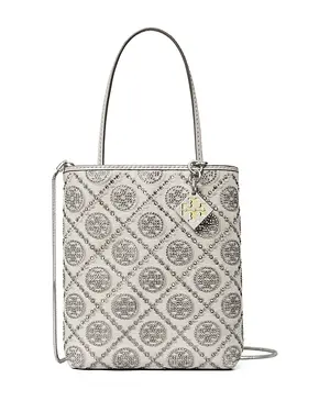 Tory Burch T Monogram Crossbody Tote - Gray