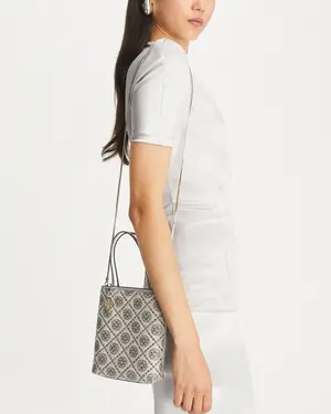 Tory Burch T Monogram Crossbody Tote - Gray