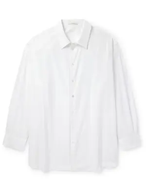 THE ROW Lukre Oversized Cotton-poplin Shirt - White