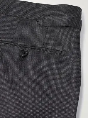 TOM FORD O'connor Birdseye Textured-wool Suit Trousers
