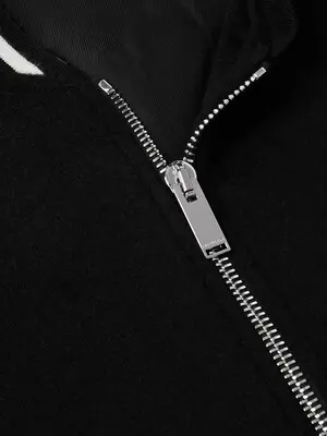 Alexander McQueen Embroidered Wool Bomber Jacket