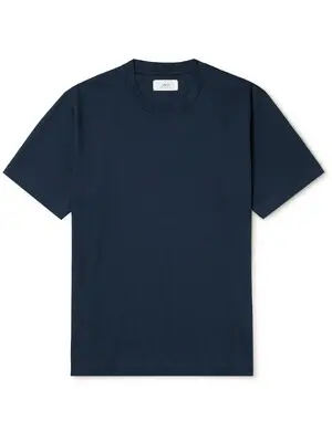MR P. Mr P. - Mercerised Cotton-Jersey T-Shirt - Men - Blue - XXL