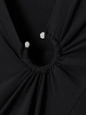 Rabanne Embellished Cutout Jersey Maxi Dress