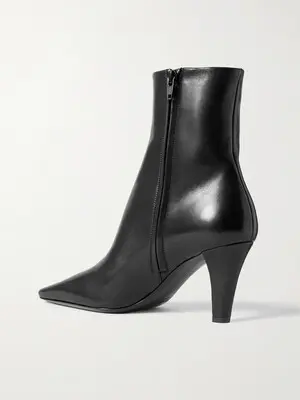 Saint Laurent Jill Embellished Leather Ankle Boots - Black