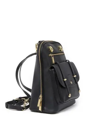 BELLE & BLOOM 5th Ave Leather Backpack - Black