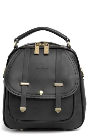 BELLE & BLOOM Camila Leather Backpack - Black