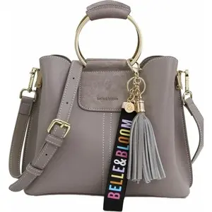 BELLE & BLOOM Twilight Leather Crossbody Bag - Grey