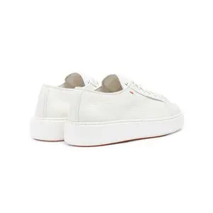Santoni Tumbled Leather Low-top Sneakers