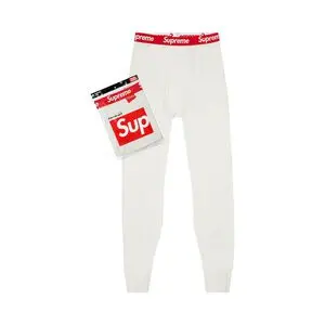 Supreme X Hanes Thermal Pant 'natural - Cream