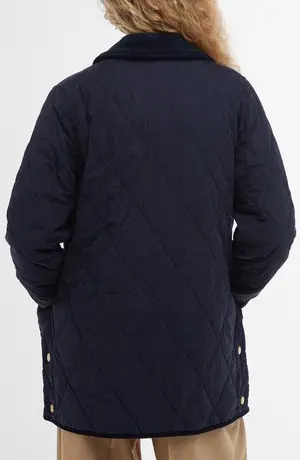 Barbour Cornelia Quilted Jacket - Dark Navy/ Sky Dress Tartan