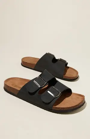 COTTON ON Double Buckle Sandal - Black