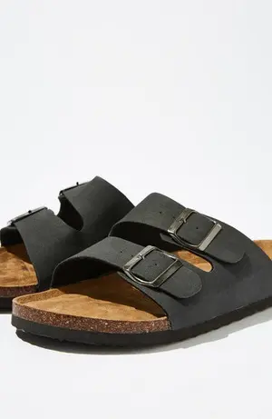 COTTON ON Double Buckle Sandal - Black