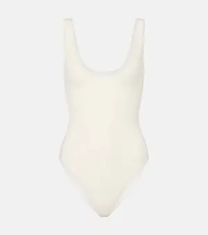 THE ROW Mandie Silk-blend Bodysuit - White