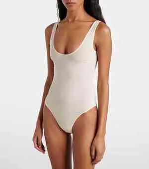 THE ROW Mandie Silk-blend Bodysuit - White