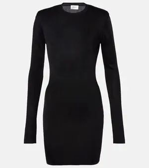 Saint Laurent Knitted Minidress - Black
