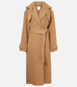 Givenchy Wool And Silk Wrap Coat