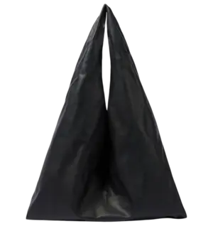 THE ROW Bindle Medium Leather Tote Bag - Black
