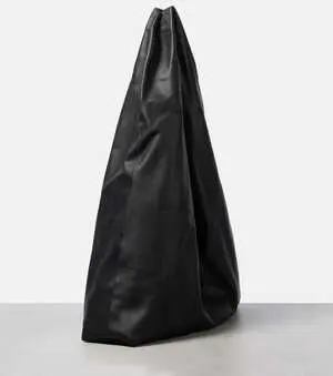 THE ROW Bindle Medium Leather Tote Bag - Black