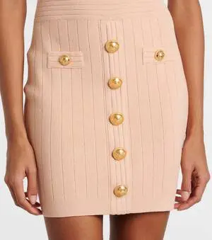 Balmain Knitted Minidress - Neutrals