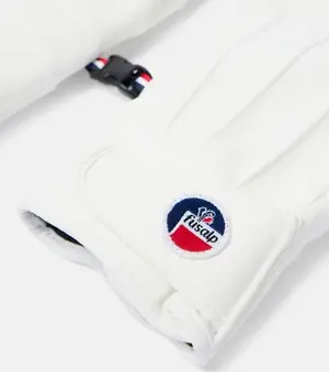 Fusalp Glacier Leather-trimmed Ski Gloves - White