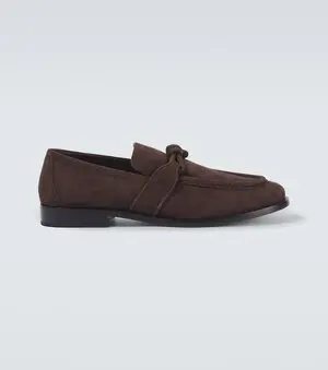 Bottega Veneta Astaire Knot Suede Loafers - Brown