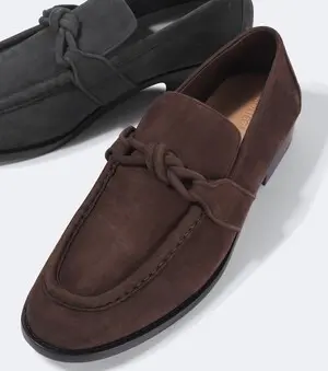 Bottega Veneta Astaire Knot Suede Loafers - Brown