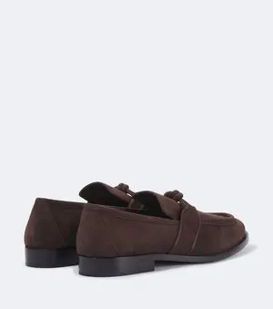 Bottega Veneta Astaire Knot Suede Loafers - Brown