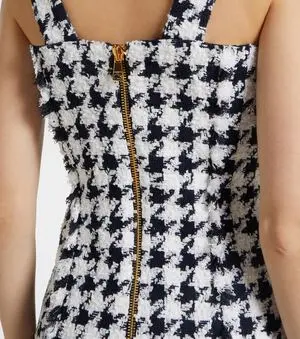 Balmain Houndstooth Tweed Mini Dress
