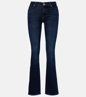 7 For All Mankind Low-rise Bootcut Jeans - Blue
