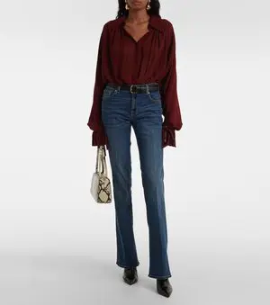 7 For All Mankind Low-rise Bootcut Jeans - Blue